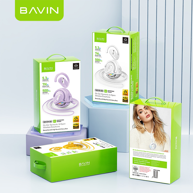 BAVIN BA69 TWS Bluetooth Open Ear Headset Bluetooth Wireless Earphones ...