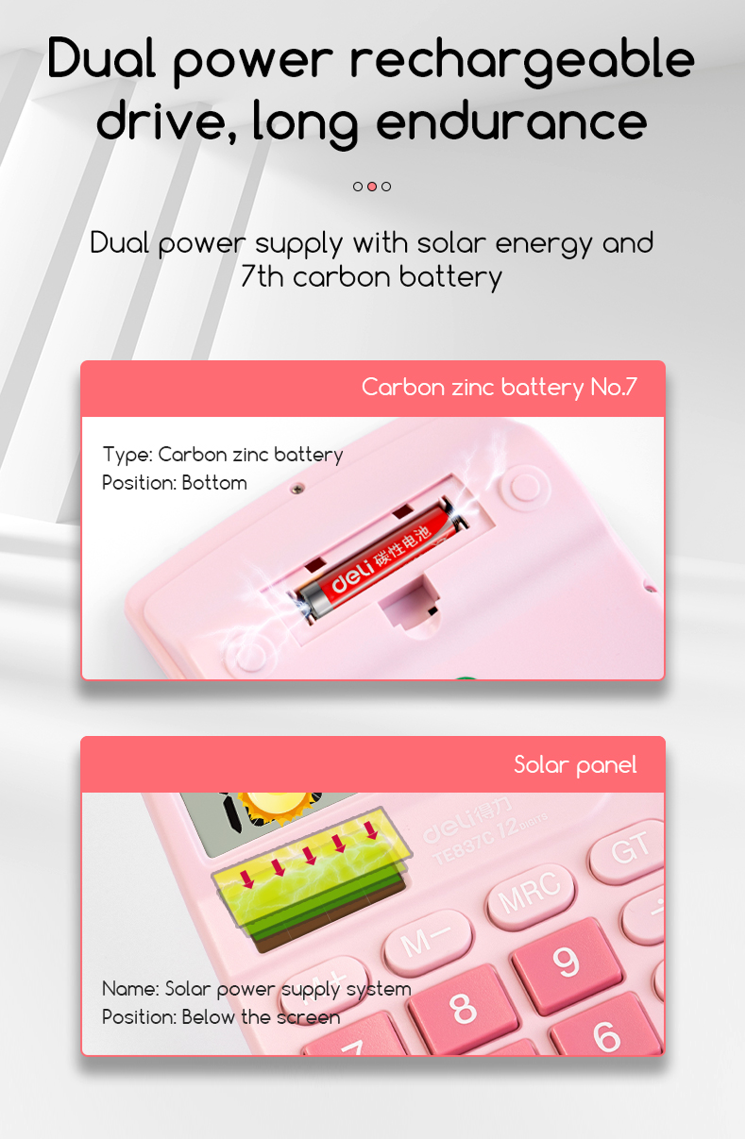 Deli TE837C Desktop Calculator | Shopee Philippines