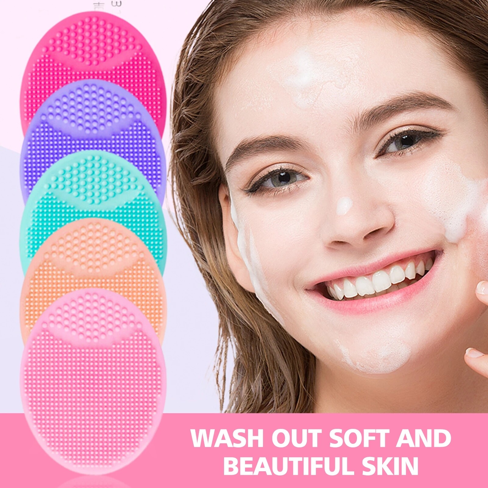 Deep Cleaning And Descaling Face Wash Brush Silicone Face Wash Brush ...