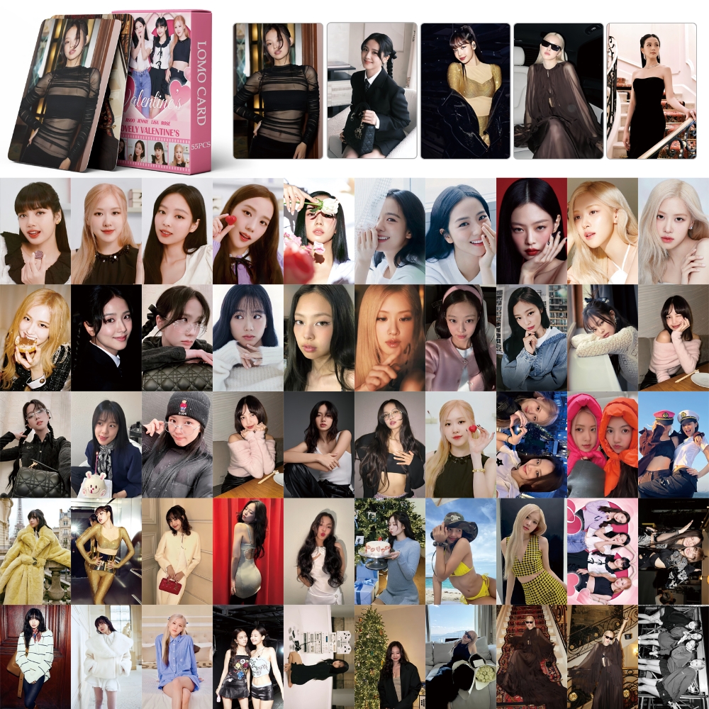 【Ready Stock】55Pcs/Box kpop LISA Photocards lovely valentine Album LOMO ...