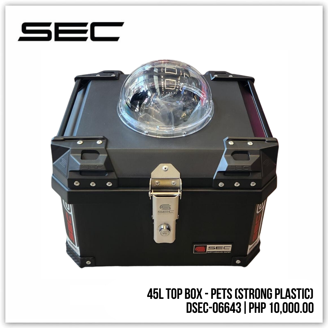 SEC Topbox 45 Liters Top Box for Motorcycle - PETS (Strong Plastic) (DSEC-06643) | Shopee ...