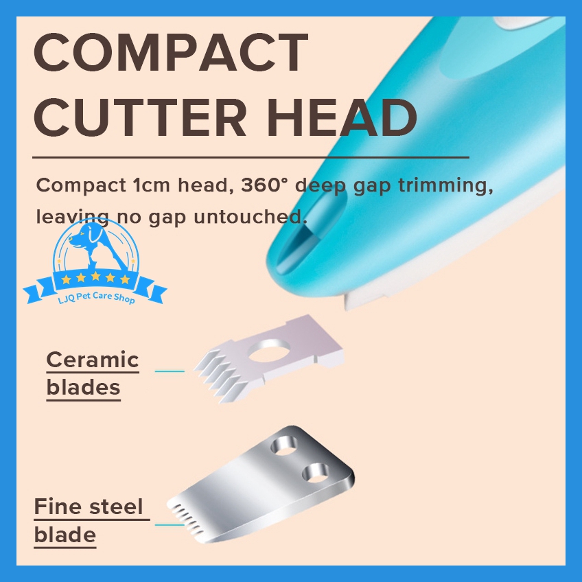 Electric Pet Dog Cat Mute Paw Shaver Foot Hair Trimmer Pet Paw Clipper ...