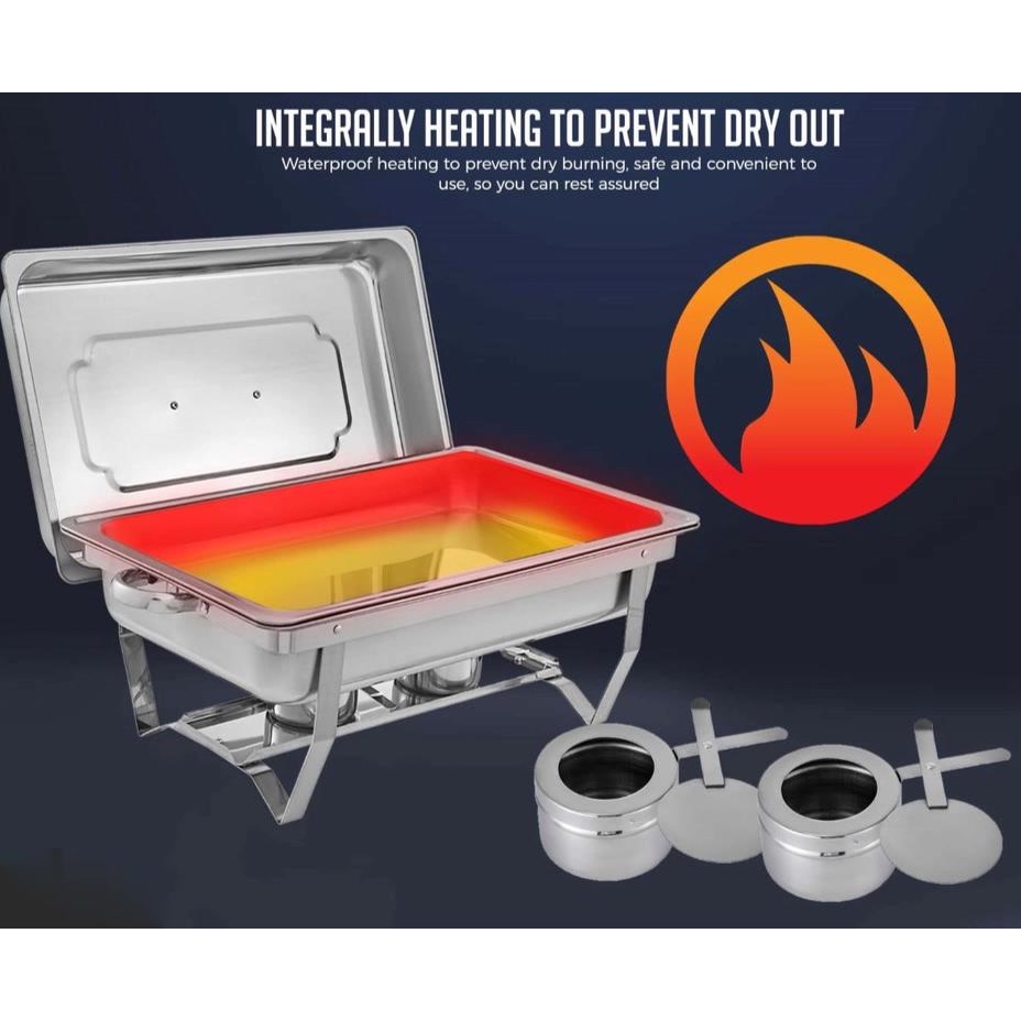 12L Stainless Steels Chafing Dish Food Warmer Food Storage | Shopee ...