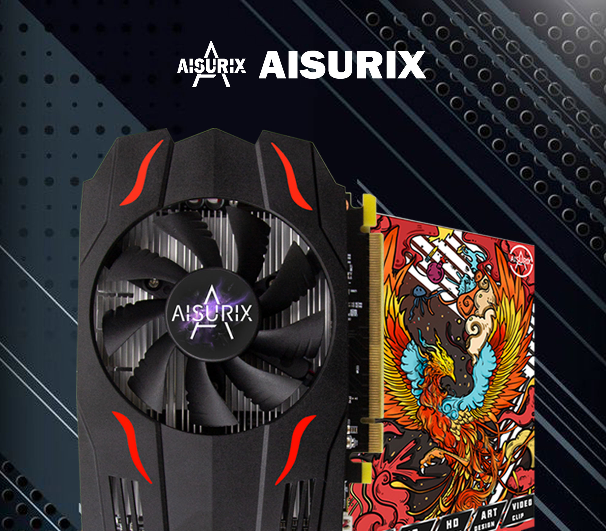 AISURIX RX550 4G ATX New Graphics Card GDDR5 128Bit Computer GPU Video ...
