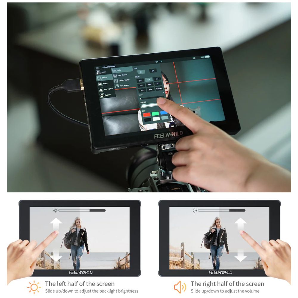 FEELWORLD SEETEC F7 Plus 7" IPS Touchscreen HDMI 2.0 HDR On-Camera ...