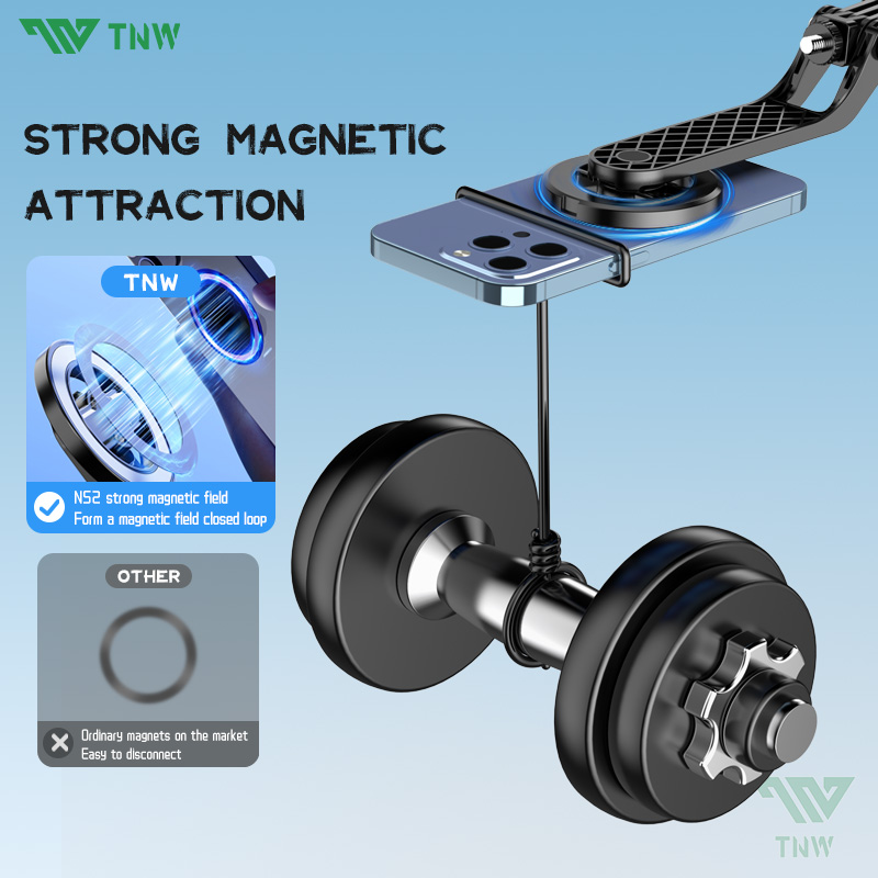 TNW SP14 Magnetic Selfie Stick 135cm Magsafe Tripod With Fill Light ...