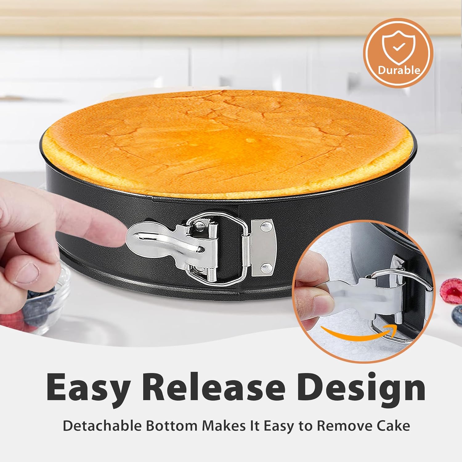 Non stick Round Cake Molder Springform Pan Removable Bottom Cake Baking ...