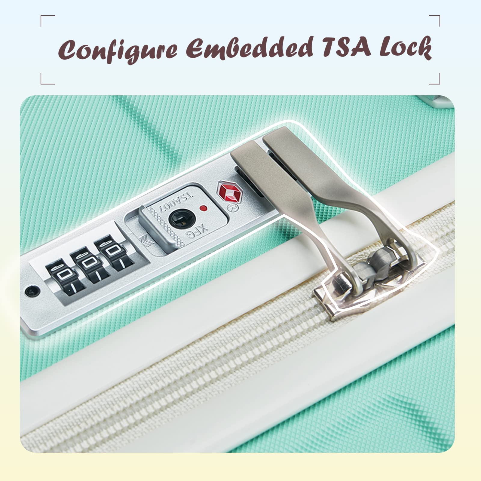 5Ys Warranty SeaChoice Suitcase 20/24/28" Hard Shell Lightweight ABS ...