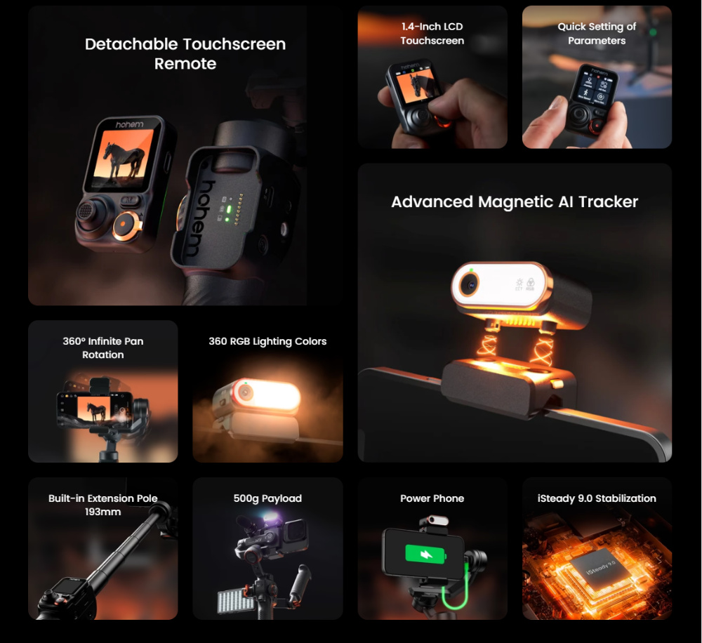 Hohem iSteady M7 AI Tracking Smartphone Gimbal Stabilizer w ...