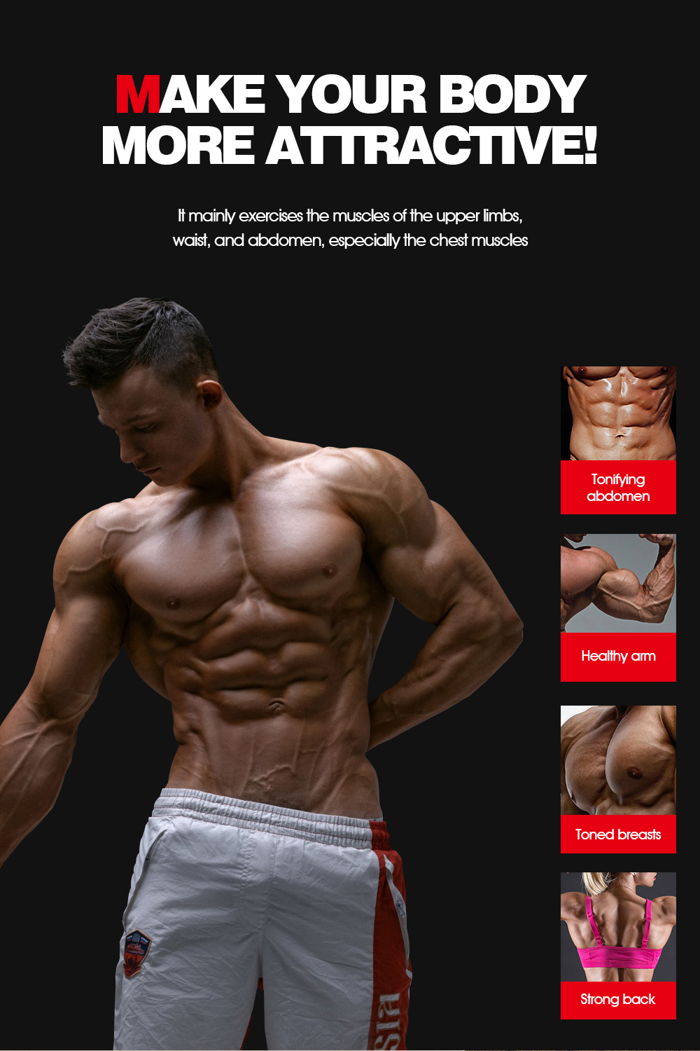 The Ultra Push System Push-up Bracket Board Portable for Home Fitness ...