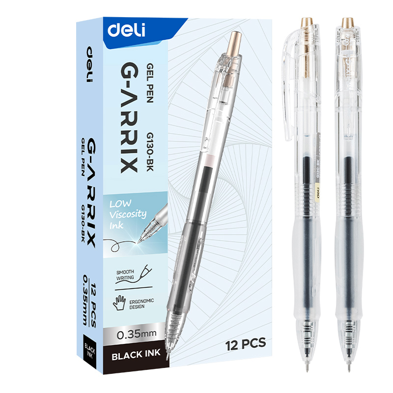 Deli 12Pcs ballPen 0.35mm Mini Tip Black ink Quick-Drying Student ...