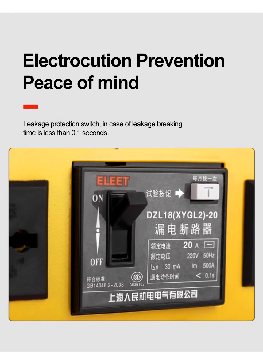 Electric Extension Cord Wheel Power Strip Universal Outlet Socket ...