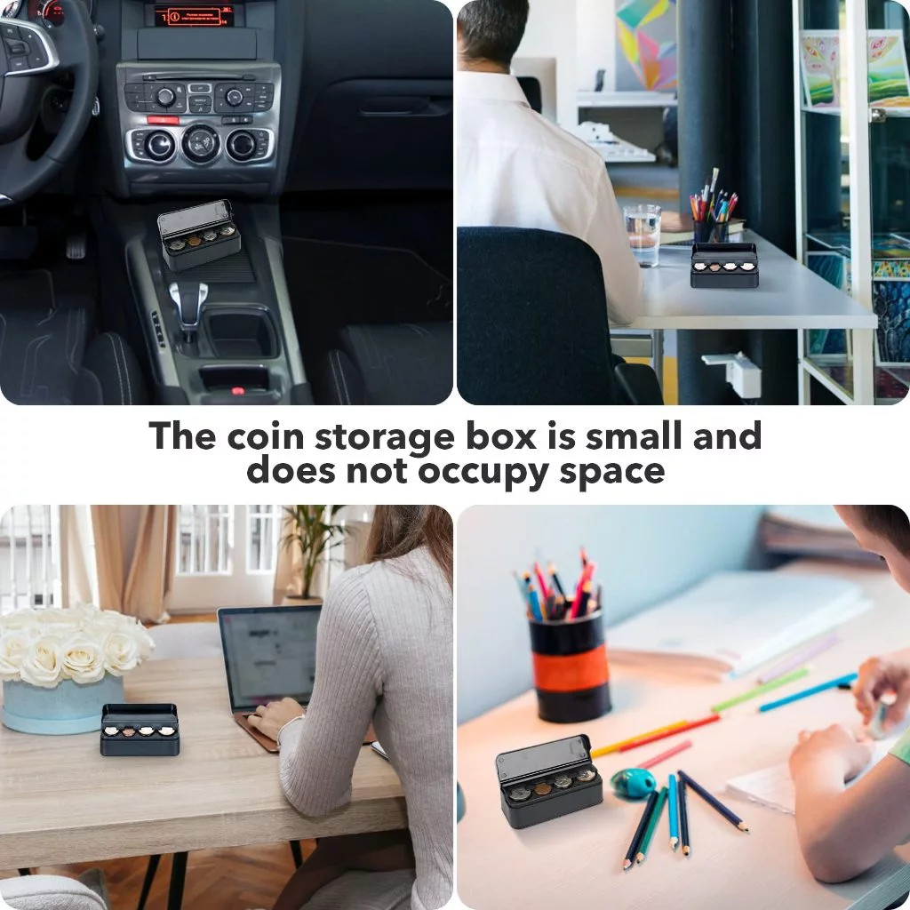 Car Coin Storage Box, Portable Coin Cases, Car Coin Storage Box ...
