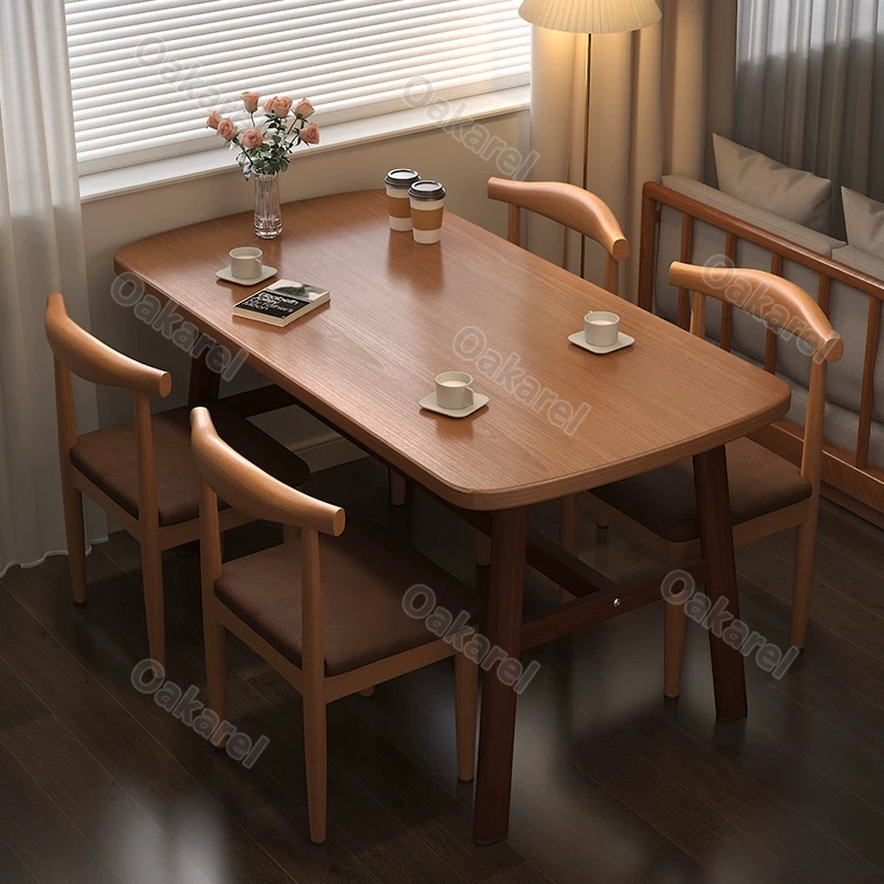 120/140CM Wooden Dining Table Set Furniture Wooden Dining Table Nordic ...