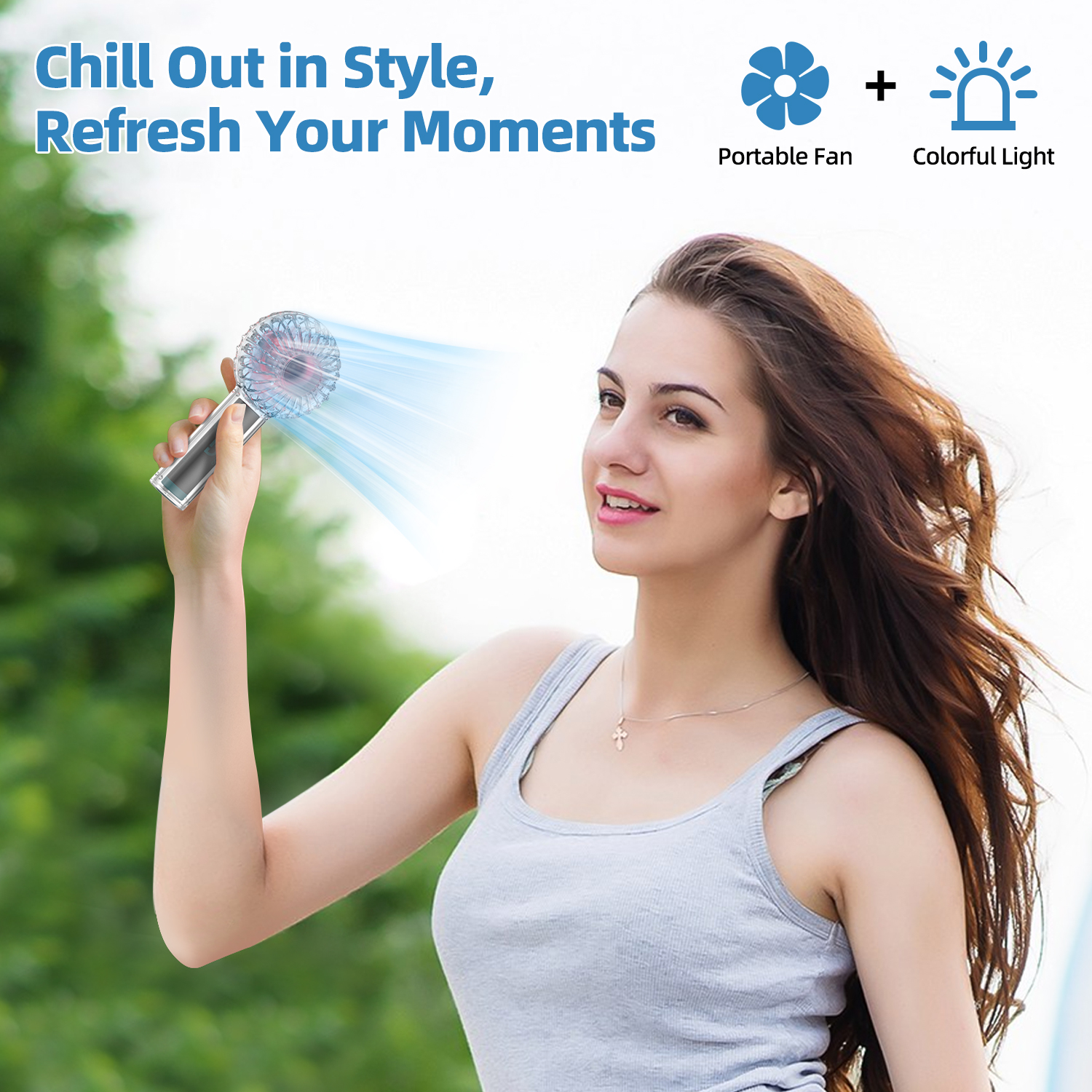 GOOJODOQ Portable Mini Fan Rechargeable Type C for School with Kids ...