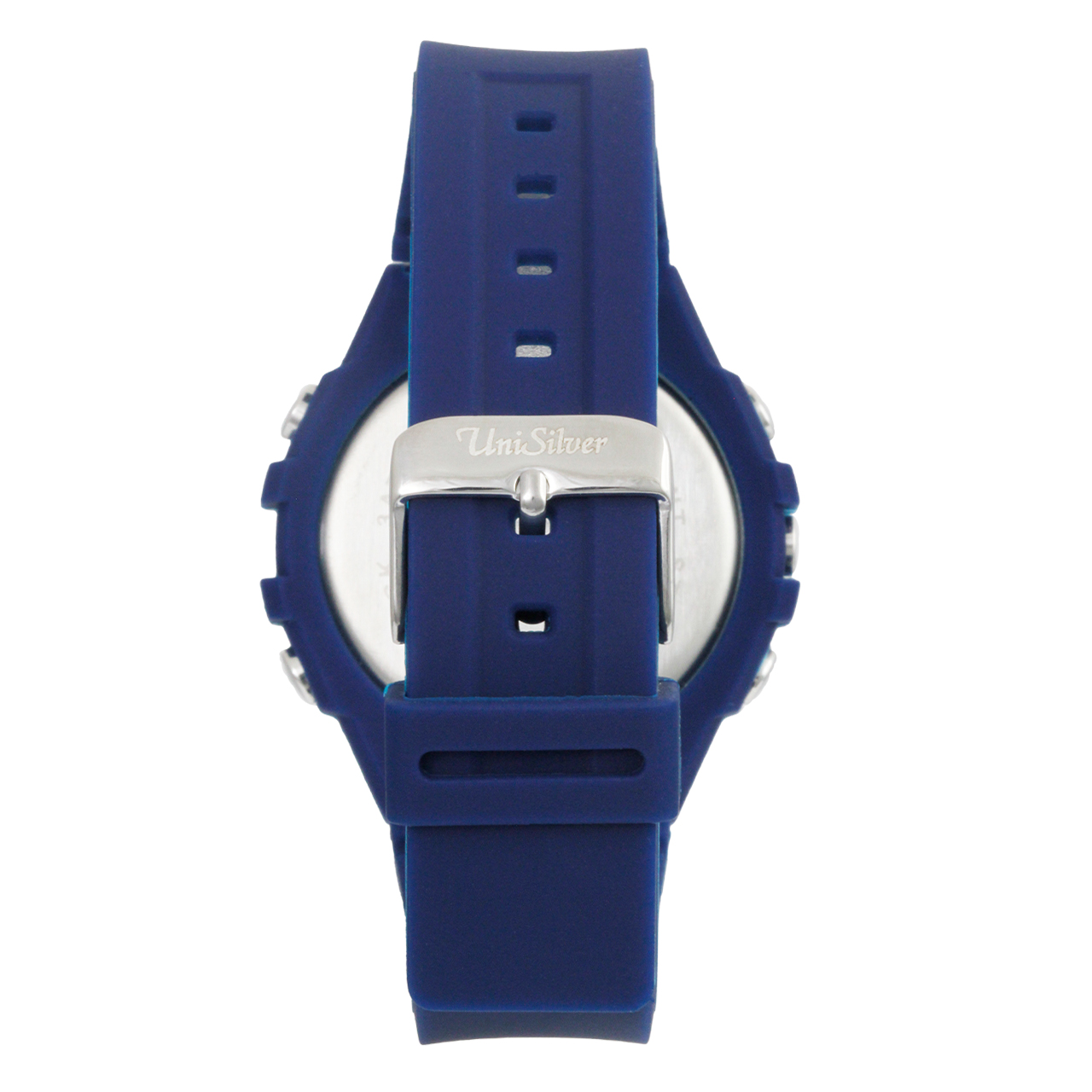 UniSilver TIME Unisex Navy Blue Digital Rubber Watch KW4404-1004 ...