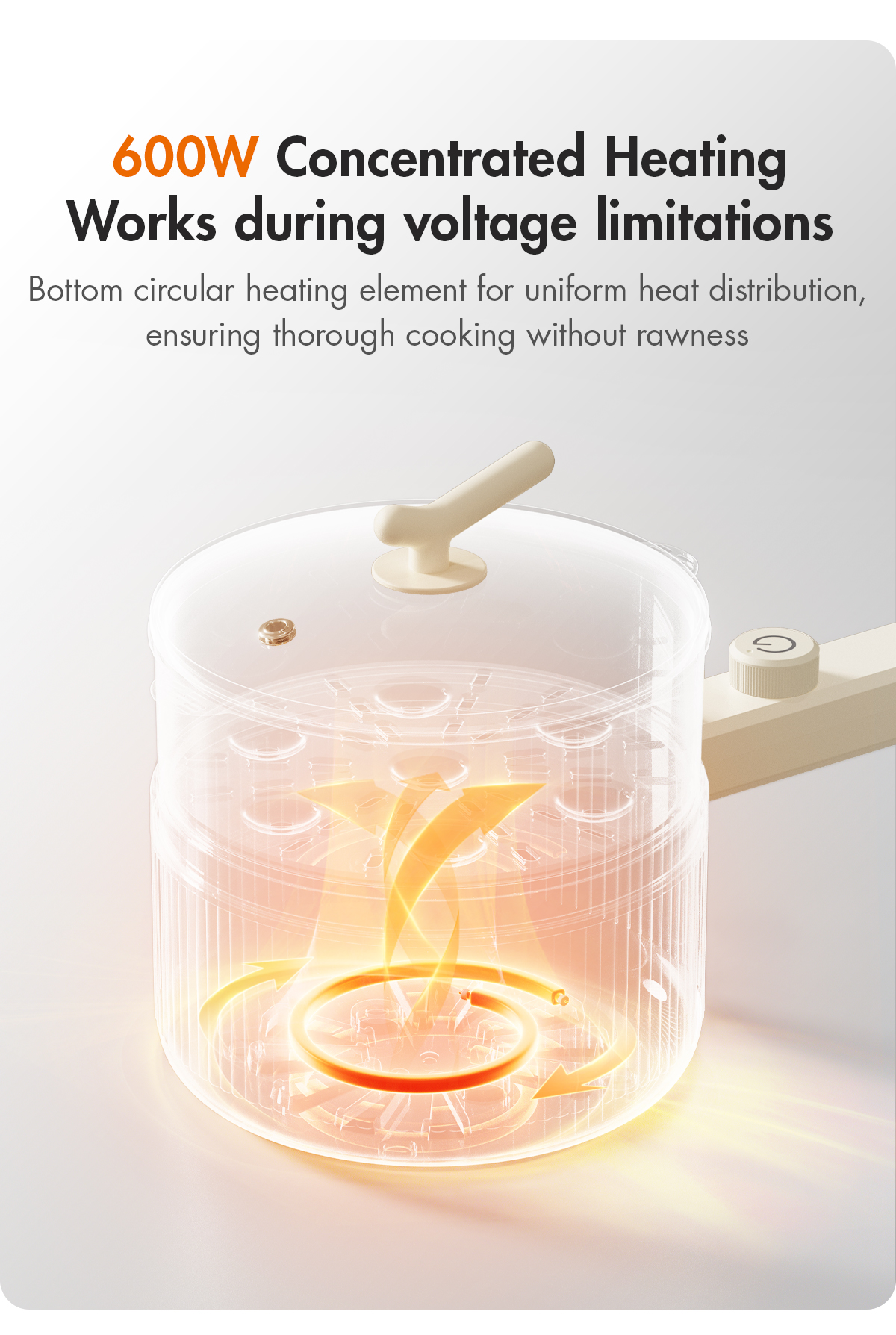 Gaabor Mini Rice Cooker Non-stick Electric Pot 2L Strong Power 600W ...