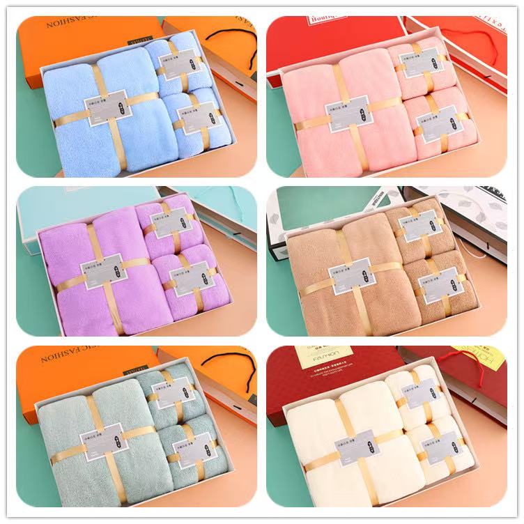 Towel Set 3 in 1 Bath Towel Microfiber Coral Velvet Water Absorption ...