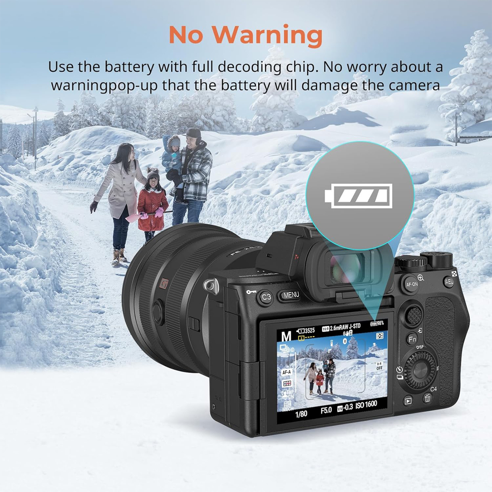 SmallRig NP-FZ100 Rechargeable Li-Ion Battery 2400mAh 7.2V w/ USB-C Direct Charging for SONY ...