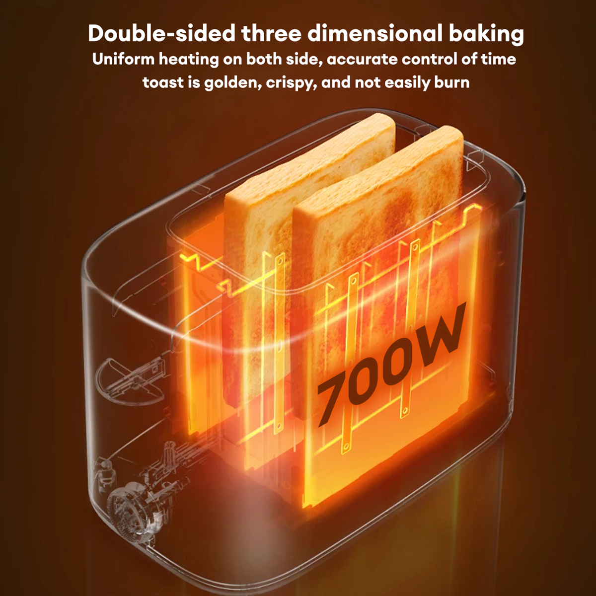 Sonifer Pop Up Bread Toaster 2 Sliced Stainless Breakfast bread baking ...