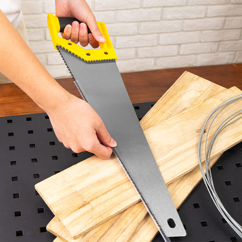 Deli Tools Hand Saw 450mm Heavy Duty Hacksaw 65Mn Plastic Handle ...