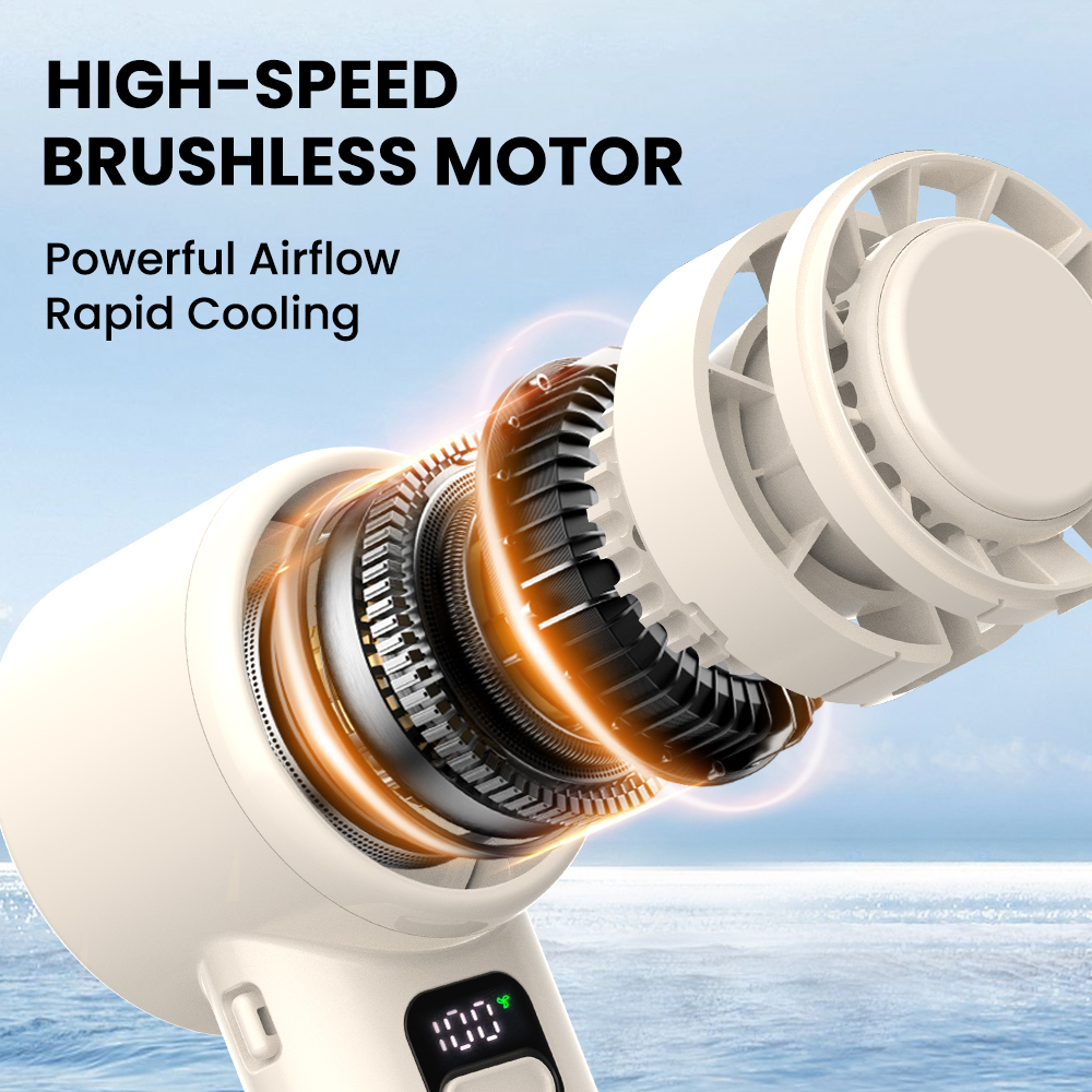 Orashare HF13 Foldable Handheld Fan 4000mah Rechargeable Mini Fan 5 ...