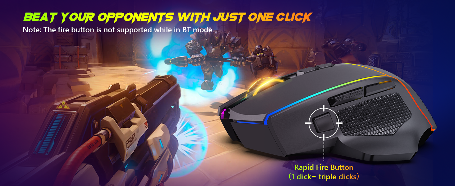 Redragon Axe RGB Wireless Gaming Mouse (M814RGB-PRO) | Shopee Philippines