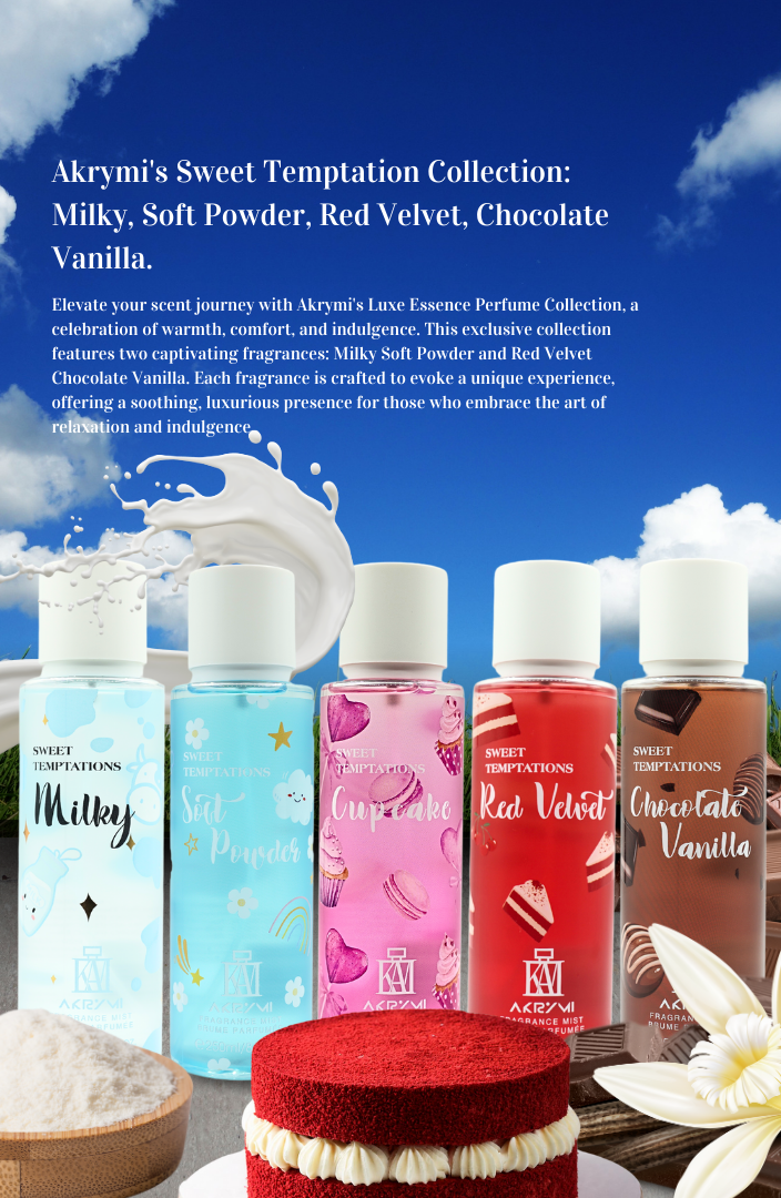 AKRYMI SWEET TEMPTATION COLLECTION MIST LONG LASTING PERFUME SCENT FOR ...