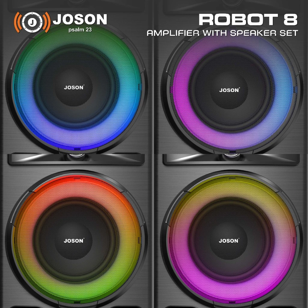 Joson ROBOT-8 Dual 8" Mini Hifi System Channel Sound Amplifier | Shopee ...