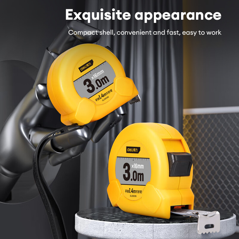 Deli Tools Steel Measure Tape 10mx25mm Metric Measuring Tape Meter ...