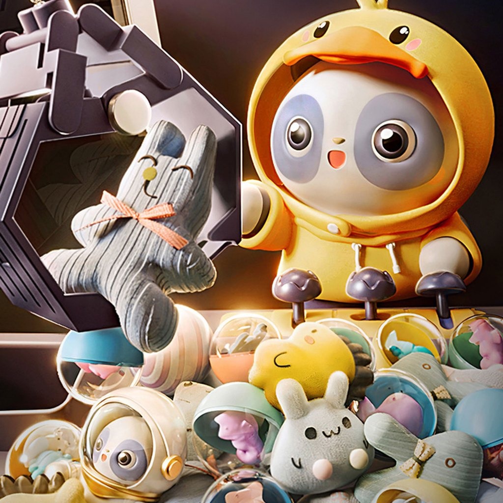 LUCKYBABE Kids Claw Machine Mini Auto Claw Machine Toy Claw Game ...