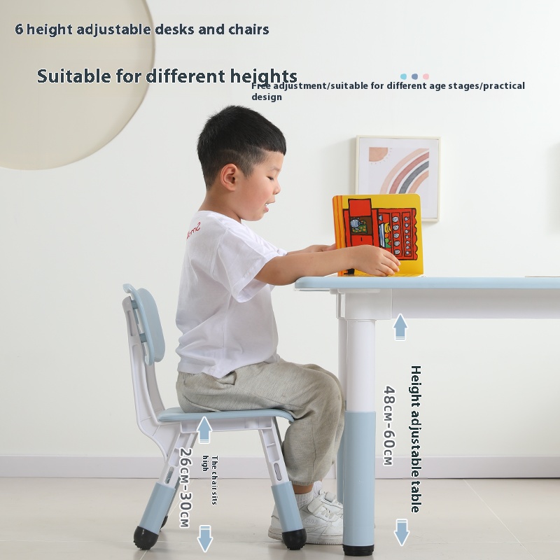 120CM Adjustable Study Table for Kids with Chairs Study Table with ...