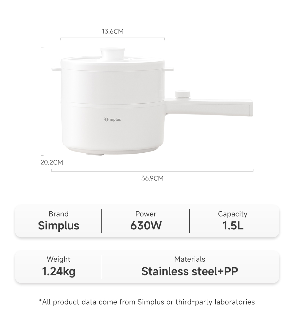 Simplus Electric Cooker with Steamer Multi-Functional Non-Stick Inner ...