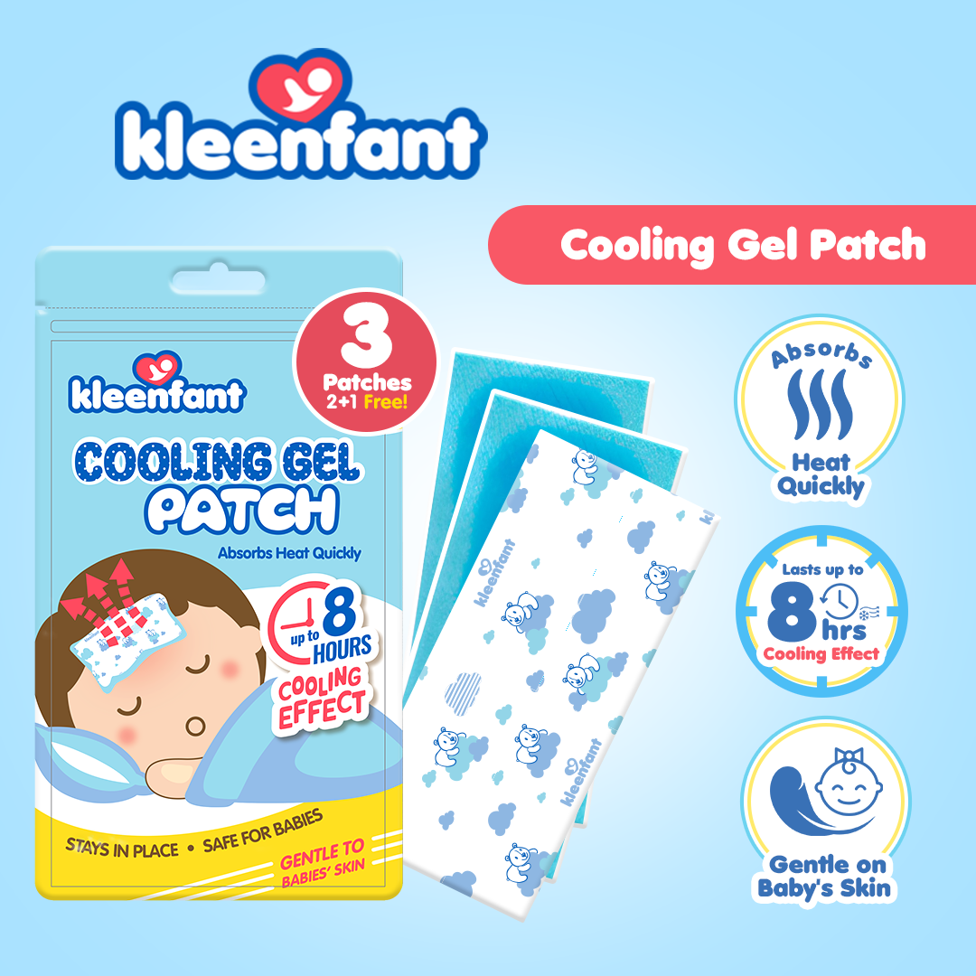 Kleenfant Cooling Soft Gel Fever Patch For Baby Absorb Heat Quickly ...