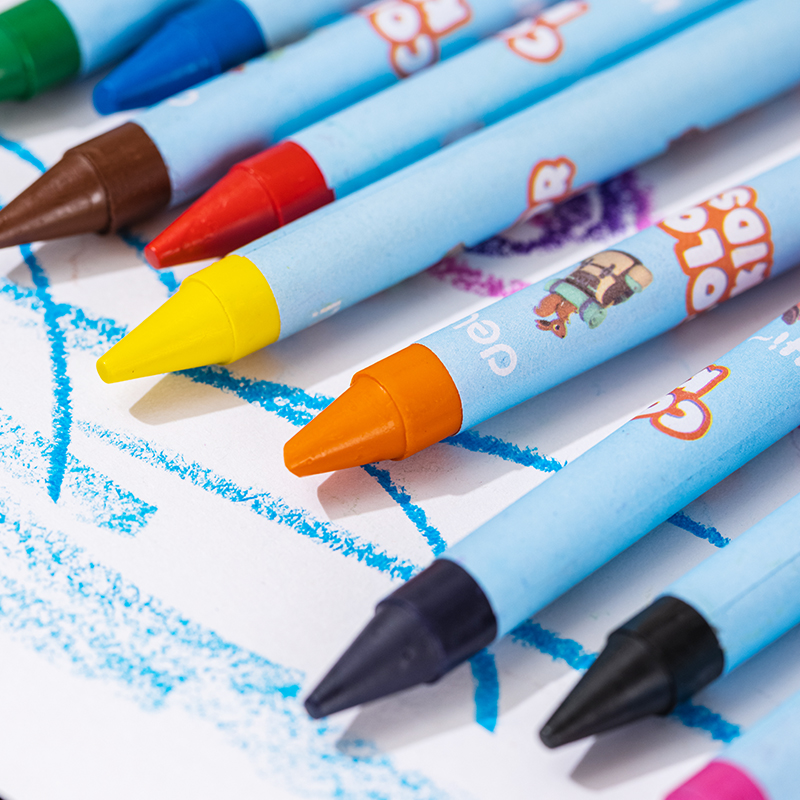 Deli 10/16 Colors Color Colorkids Double Bubble Shell Crayon EC225 ...