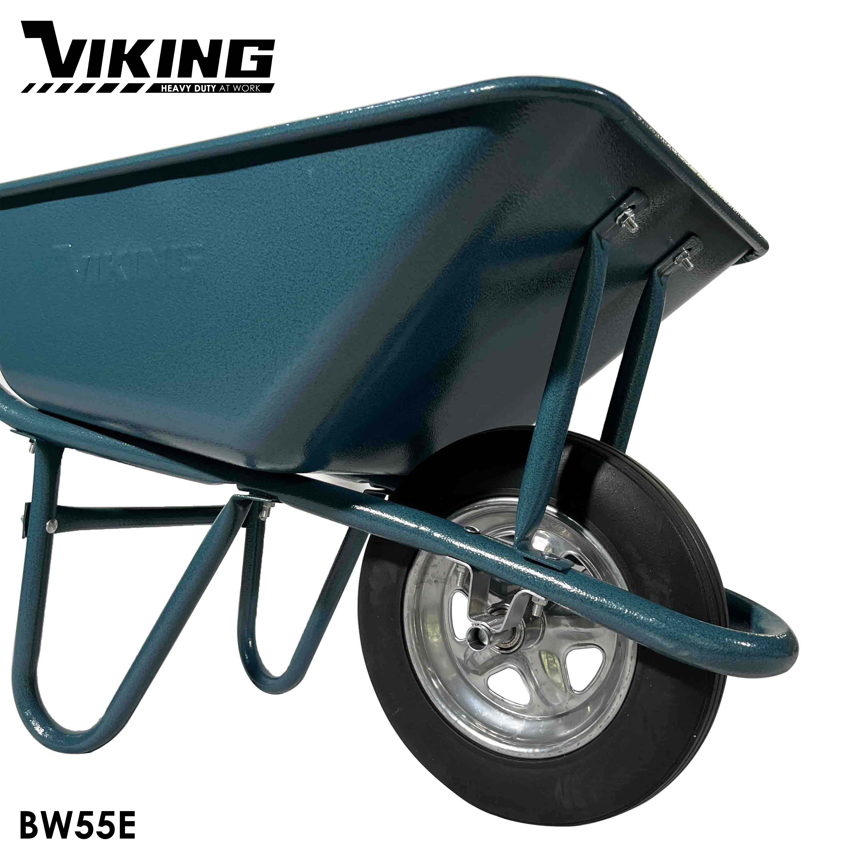 VIKING Wheelbarrow Deep-Type 13inch Solid Tire 54 Liters Garden Cart ...