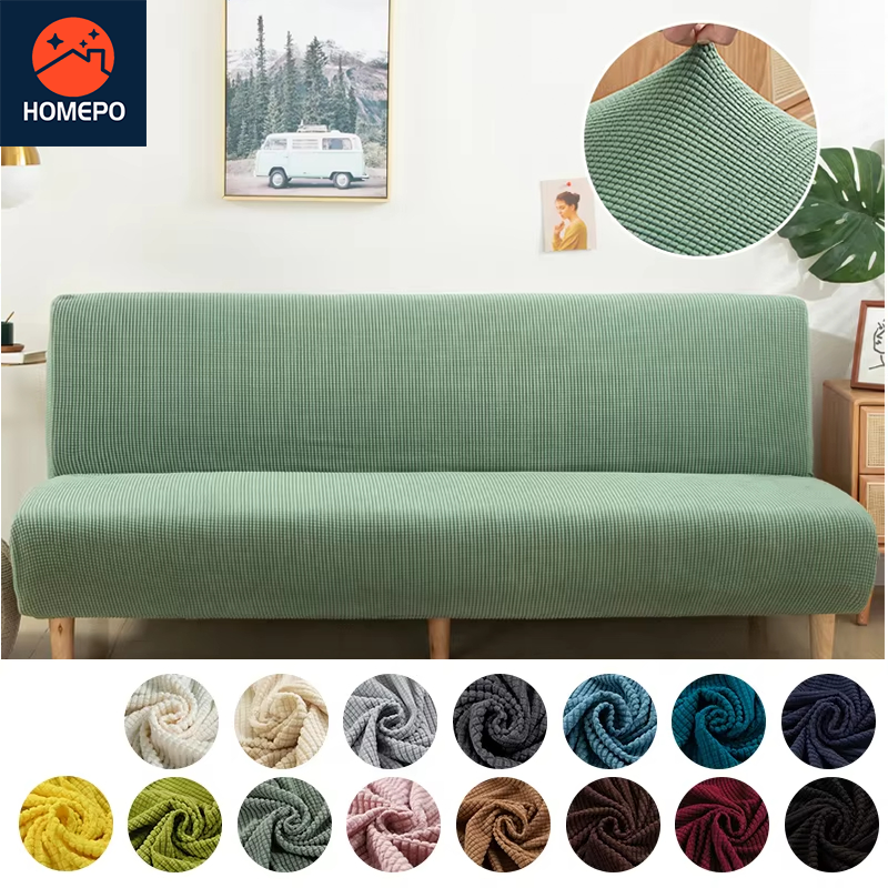 ⭐SLAES⭐Thicken armless sofa cover stretchable single S/M/L seater Small ...