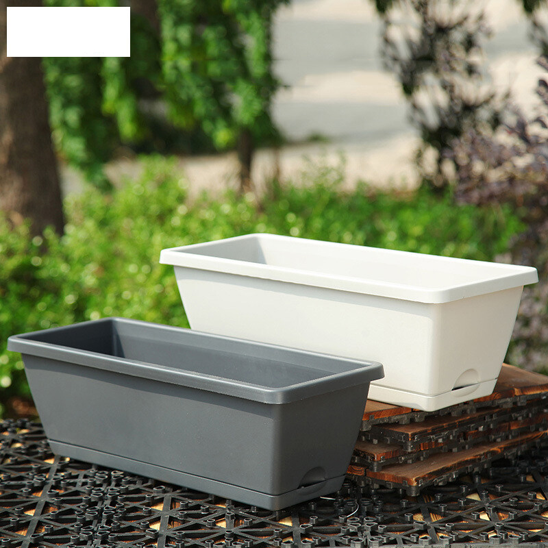 Rectangular Long Flower Pot Balcony Planting Box Plastic Flower Pot ...