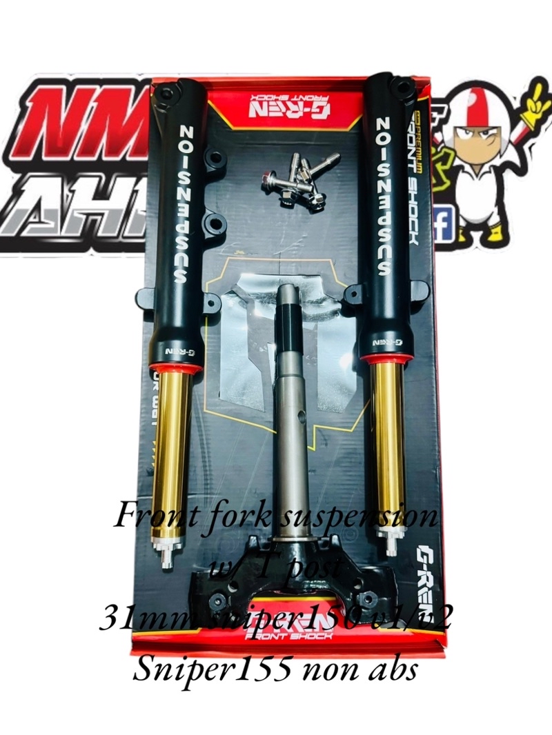 G REN FRONT FORK SUSPENSION W/ TPOST 31mm SNIPER150 V1/V2/ SNIPER155 ...