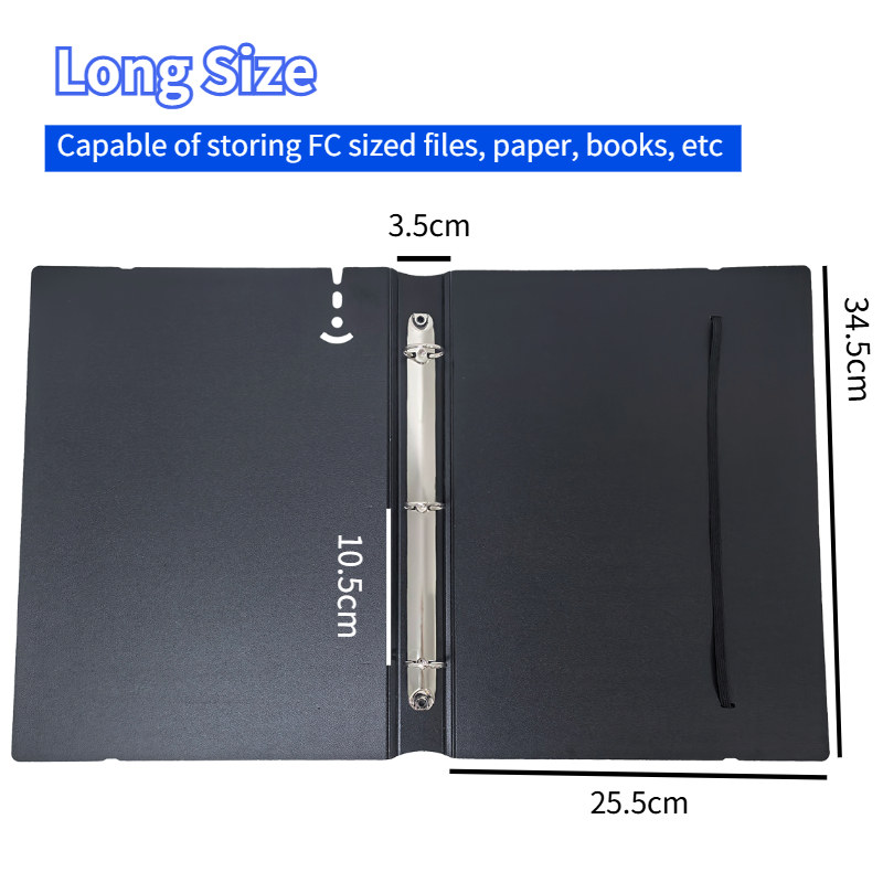 Long Ring Binder Folder 3 Holes Round Binder Notebook File Folder ...