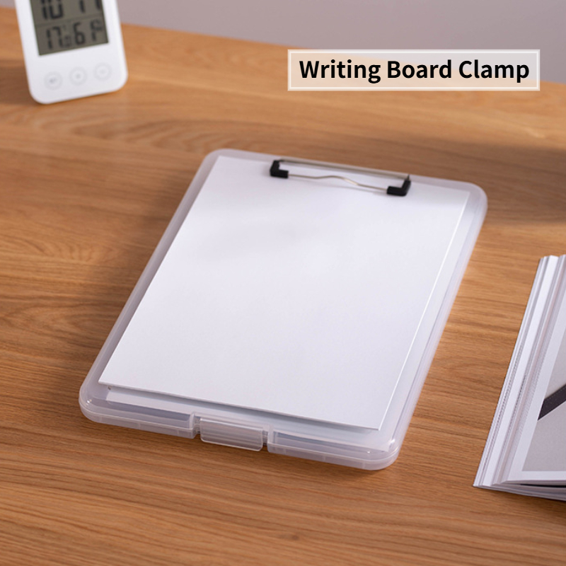 Long Clipboard With File Box 2 in 1 Writing Board Clamp File Storage ...