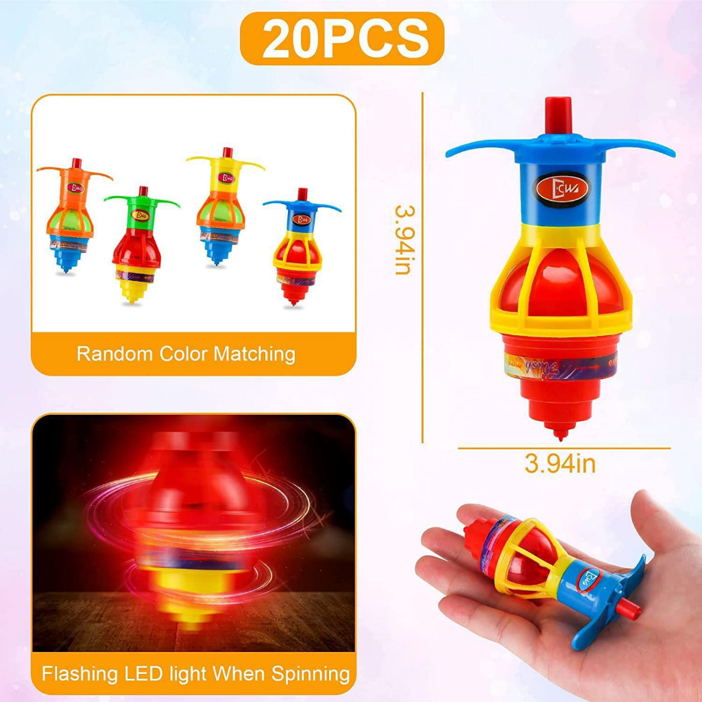 Spinning Gyro Light Top Kids Toy Pressure Top Spinning Top with Lights ...