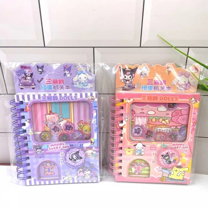 Sanrio Style Gashapon Machine Shake Notebook Fun Cute Coil Record ...