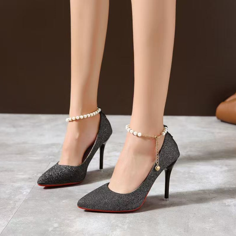 3.3inch Korean trend Heel Sandals for Women Fashion Stiletto Heels ...