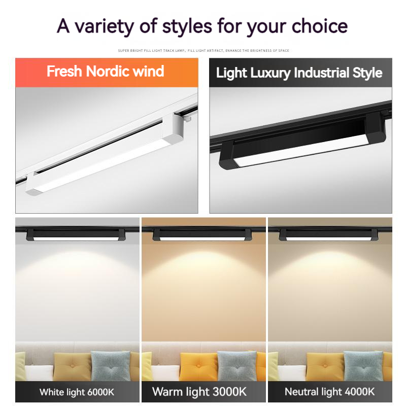 Long Track Light Bar 12W 20W 30W 40W COB Linear Lighting Ceiling Lamps ...