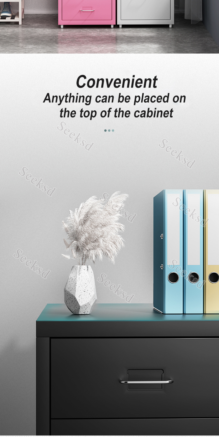 Metal Cabinet With Lock 3/5/6L Unit-Minimalist Office Drawer File Metal ...