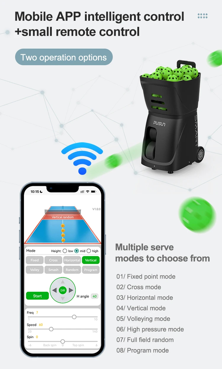 Pusun PP-Smart Automatic Electronics Pickleball-Machine Training ...