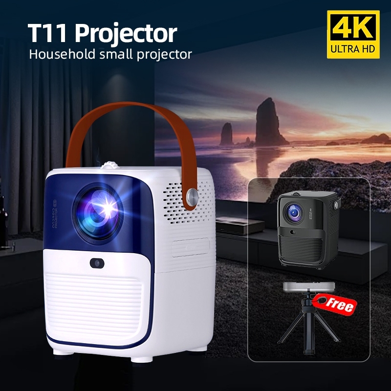 Projector T11 Portable 5G/WIFI Mini Projector Smart Real 1080P 4K Ultra ...