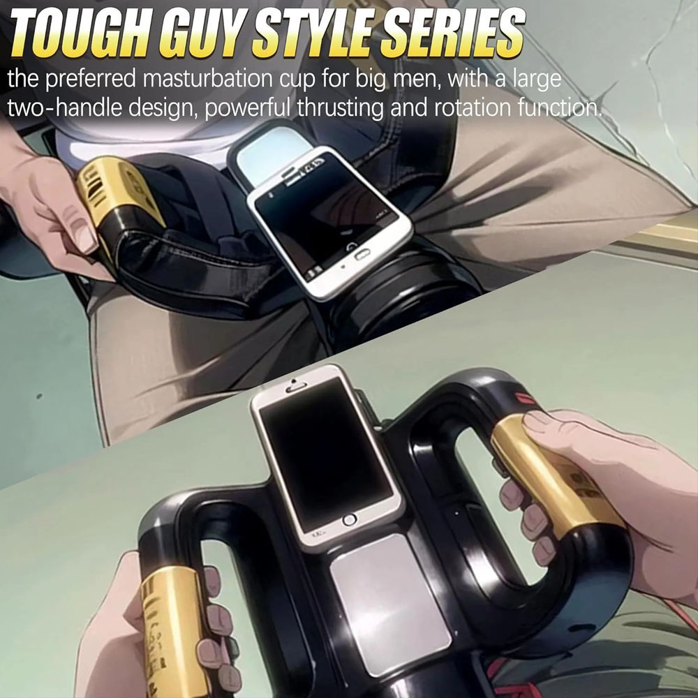 M01 Hercules Double Handle Super Power Masturbation Cup Automatic ...