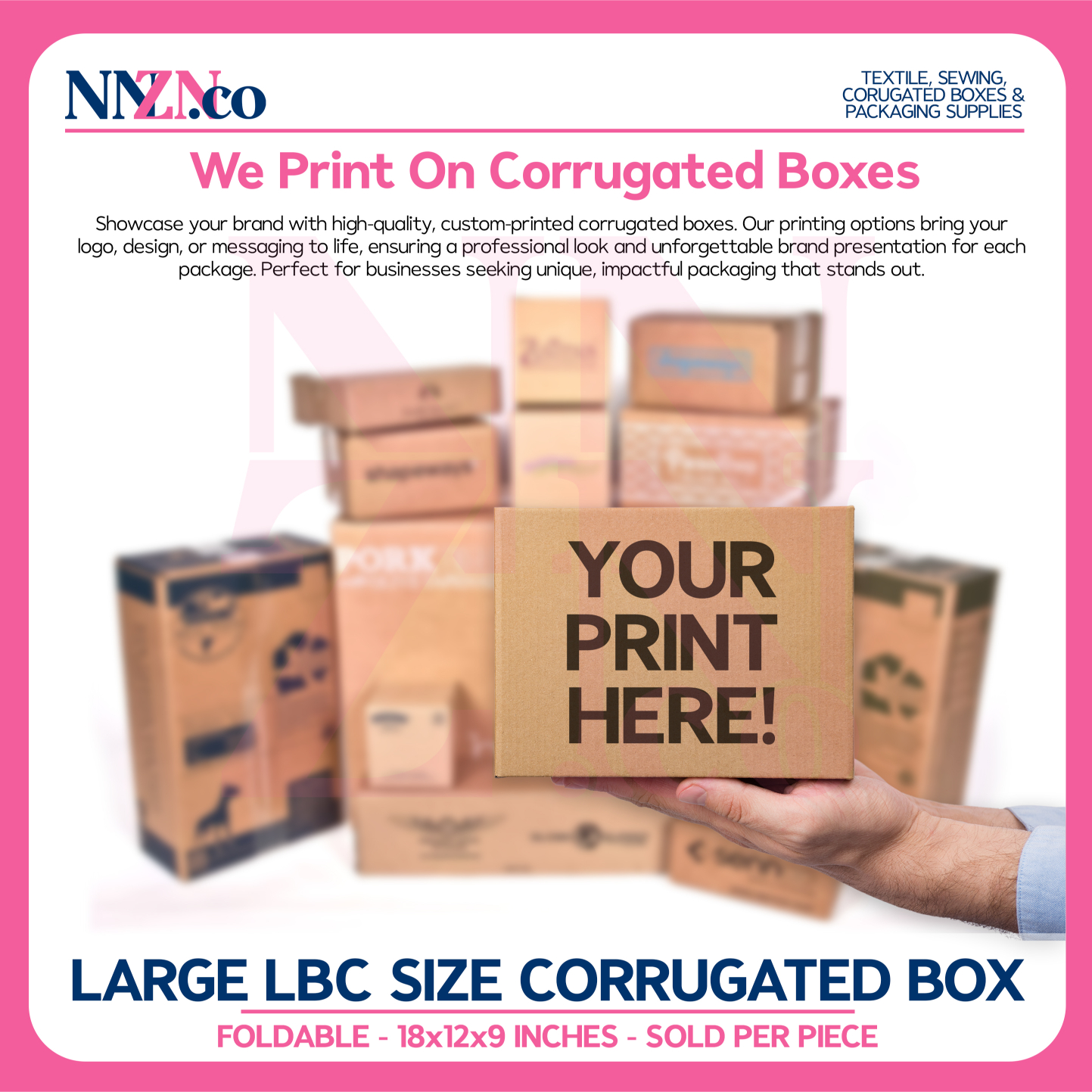 NNZN Large LBC Express Sizes Corrugated Cargo Shipping Boxes Packaging ...